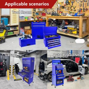 INNOVATIVE LIFE Rolling Tool Chest with 6 Drawers and Wheels, Clearance Tool Chest, Craftsman Tool Chest on Wheels with Lock for Garage and Auto Repair Stores, High Capacity, Detachable, Blue