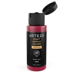 Arteza Craft Acrylic Paint, Set of 20 Classic Colors, 2.02-oz 60 ml Bottles, Water-Based Acrylic Craft Paint for Art & DIY Projects on Glass, Wood, Ceramics, Fabrics, Paper & Canvas