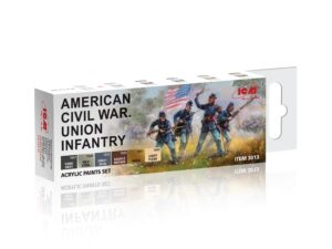 icm 3013 - acrylic paint set for american civil war union infantry