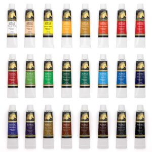 MyArtscape Acrylic Paint Set - 24 x 21ml Tubes - Lightfast - Heavy Body