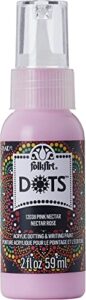 folkart, pink nectar acrylic 2 fl oz vibrant multi-surface dot paint perfect for easy to apply diy arts and crafts, 12038