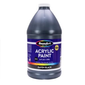 roseart acrylic paint raven black 64 oz.