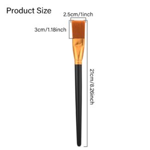 20 Pieces Paint Brushes for Acrylic Painting, Nylon Paint Brushes 1 Inch Wide Flat Paint Brushes Set for Artists Professional Amateurs Gouache & Acrylics Watercolors Gouache Inks Oil Black