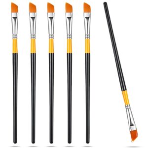 paint brush acrylic paint brushes angled flat art paint brush set small artist paint brushes for acrylic craft, watercolor, oil, gouache, face body detail painting for kids adult (6, 1/2inch)