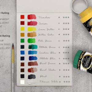 MyArtscape Acrylic Paint Set - 12 x 300ml Bottles - Lightfast - Heavy Body - Rich Pigments - Artist Quality Painting Supplies - Professional Grade Paints