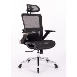 ergonomic office chair, home office desk chairs, high back mesh computer chair with lumber support adjustable headrest, armrest and backrest, swivel task executive chair (black)