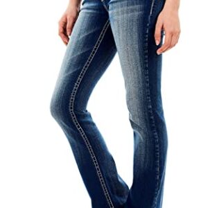 WallFlower Women's Luscious Curvy Bootcut Mid-Rise Insta Stretch Juniors Jeans (Standard and Plus), Jenna, 20 Plus Long