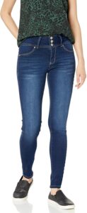 wallflower women's size juniors instasoft high-rise sassy skinny jeans (standard, riverton, 20 plus