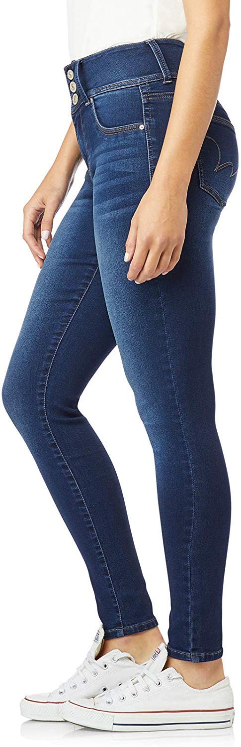 WallFlower Women's Size Juniors InstaSoft High-Rise Sassy Skinny Jeans (Standard, Riverton, 20 Plus