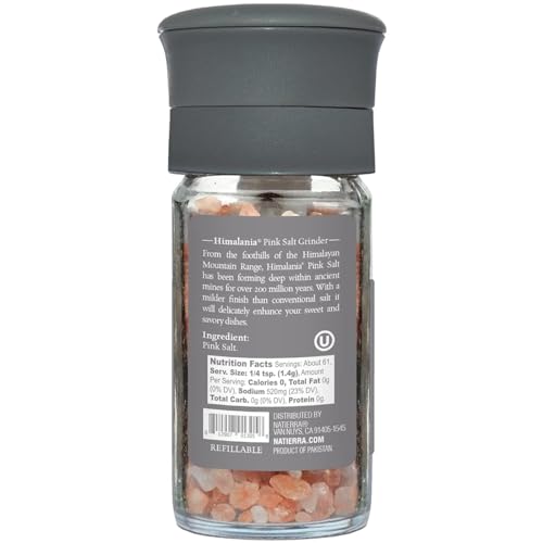 Natierra Himalania Coarse Pink Salt Grinder 3 oz