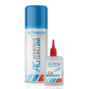 adhesive guru ca glue with activator woodworking (0.9 oz - 3.38 fl oz) ca glue for woodworking, cyanoacrylate glue and activator