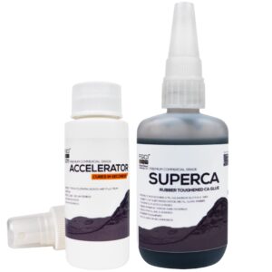 super ca glue 2 oz. kit with spray activator (all purpose premium commercial grade repair glue) fast drying - perfect for woodworking, crack repair, and small void filling