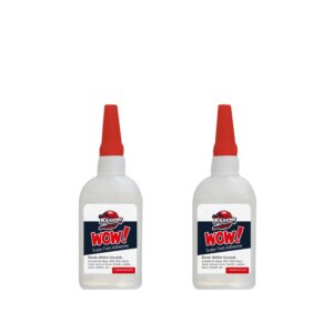 kraken bond wow! super crazy glue clear - (2x3.5 oz) strong cyanoacrylate (ca) glue for plastic, metal, wood, pvc, fast curing epoxy adhesive | 2 pack