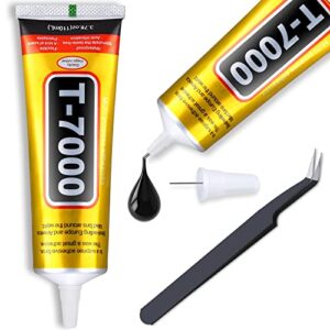 upgrade t-7000 black adhesive glue for phone, cridoz 110ml waterproof jewelry glue precision craft adhesive for cell phone screen repair glass wood crafts metal and stones