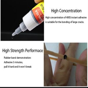 Black Tire Repair Glue Rubber Strong Adhesive Bonding for Sidewall Puncture Instant Super Glue for Off-Road Car Motorcycle Truck Tractor, 20g 0.7oz