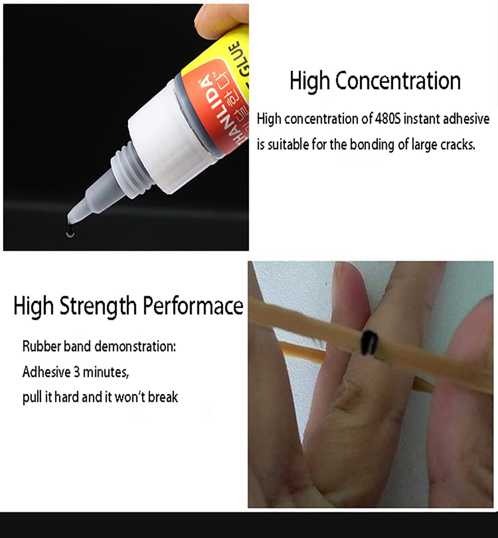 Black Tire Repair Glue Rubber Strong Adhesive Bonding for Sidewall Puncture Instant Super Glue for Off-Road Car Motorcycle Truck Tractor, 20g 0.7oz