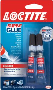 loctite super glue liquid, two 2-gram tubes (1399963)