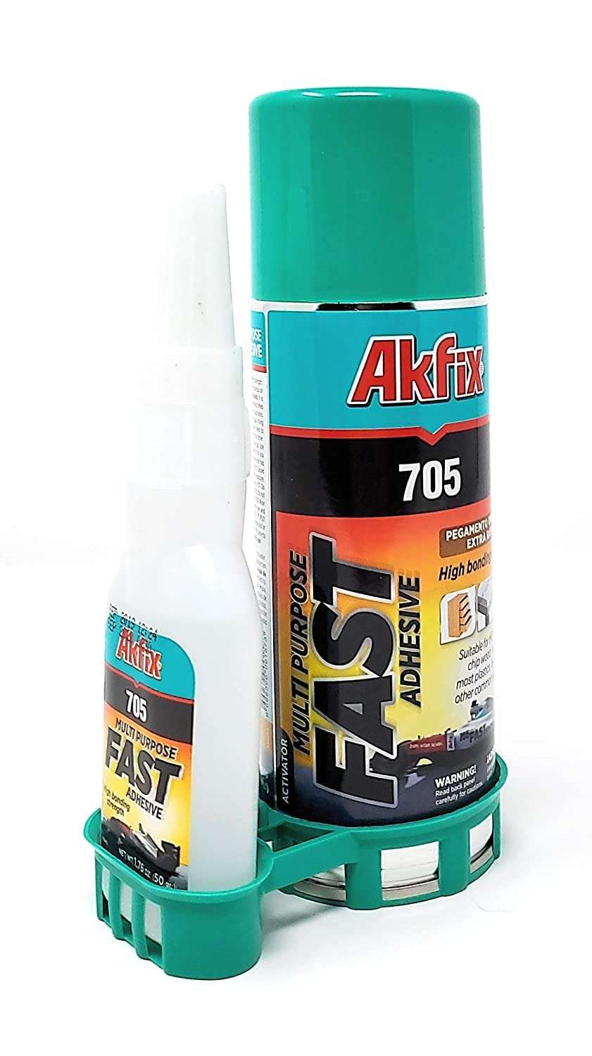 Akfix 400ml 705 Fast Adhesive CA Glue (3.50 oz.) with Activator (13.50 fl oz.) [Clear Super Glue Adhesive and Accelerator Spray]