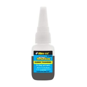 vibra-tite - 31020 310 toughened superglue: gap filling black - 20 gm bottle