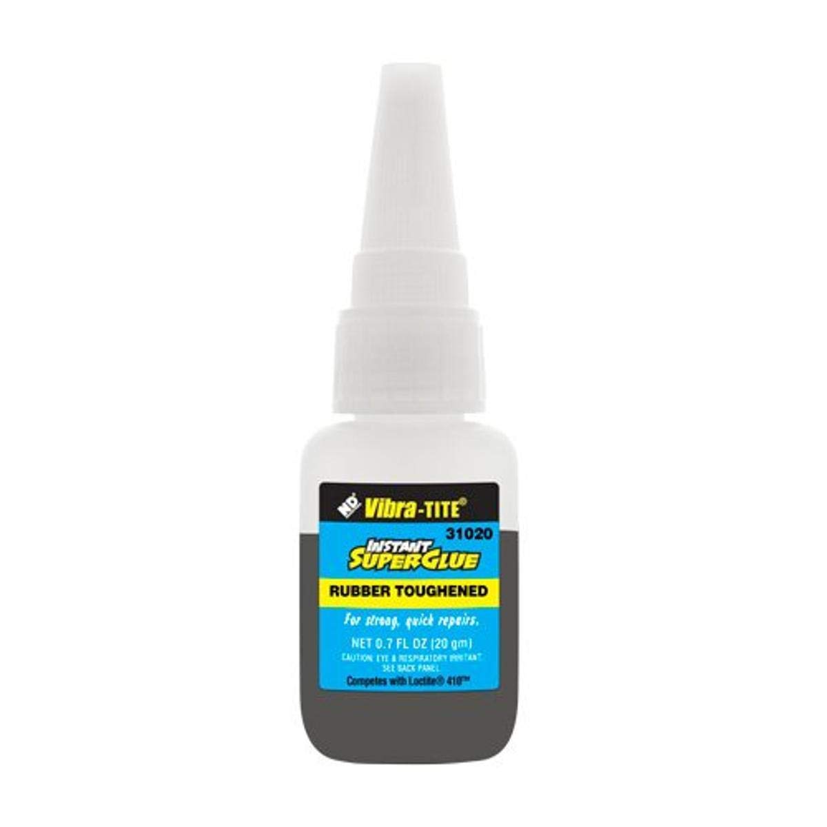 Vibra-TITE - 31020 310 Toughened Superglue: Gap Filling Black - 20 gm Bottle