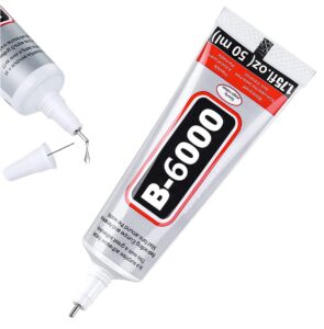 b6000 jewelry glue clear rhinestone, inlay glue, pendant adhesive, 50g craft adhesive glue with precision tip multifunctional fabric glue (50ml)