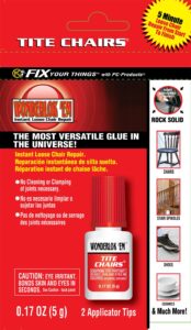 pc products, 5 gram, clear adhesive for chair joint and furniture repair