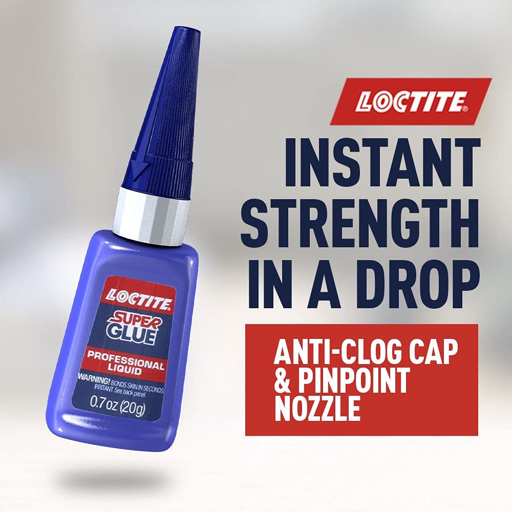 Loctite Super Glue Professional Liquid, 20 Gram Bottle, 1 Pack - Clear Superglue for Plastic, Wood, Metal, Crafts, & Repair, Instant Glue Adhesive, Quick Dry