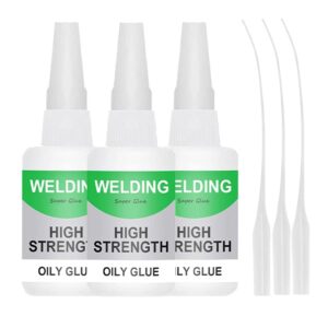 2/3pcs welding high strength oily glue - universal superglue,mighty instant glue for resin ceramic metal glass (3 pcs)