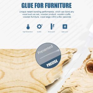 Wood Glue 20g, Wood Adhesive, Instantly Strong Adhesive for bonding Wood, Instant Super Glue for Wood, Oak, Wooden Furniture, Wooden Product, Wooden Crafts, Wood Edge