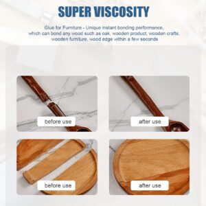 Weglau Wood Glue, Wood Adhesive,Instantly Strong Adhesive,Suitable for Wood, Oak, Wooden Craft, Wooden Product, Wood Edge,Paper, etc. - 20g