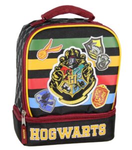 ai accessory innovations harry potter lunch box kit dual compartment insulated hogwarts crest