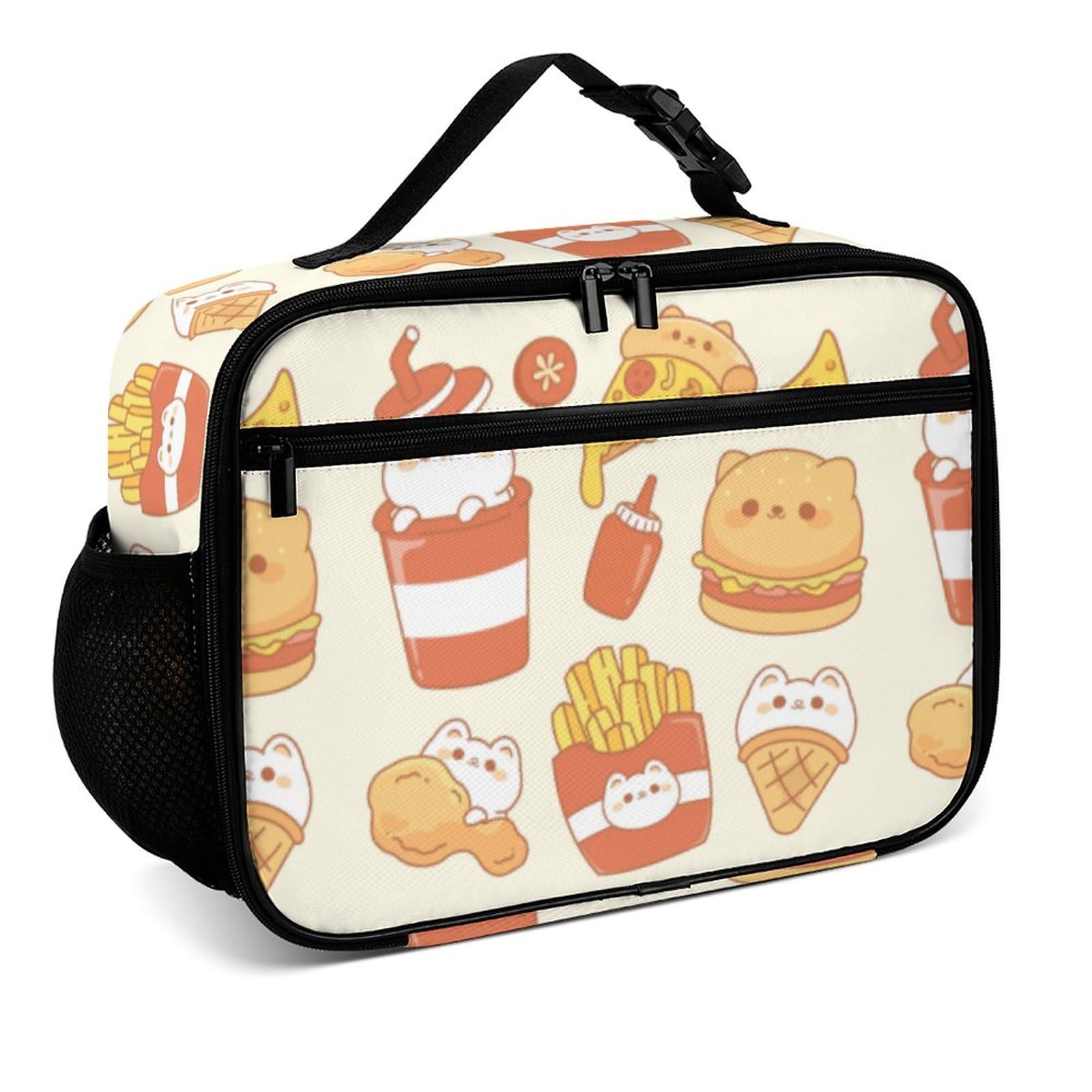 Muishi Fast Food Reusable Lunch Box Insulated Lunch Bag Cooler Bag Lunchbox Meal Food Container Tote Bag for Women Kids Girls Boy School Camping Hiking Picnic Beach Travel