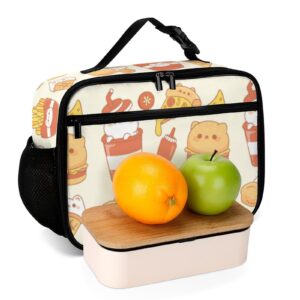 Muishi Fast Food Reusable Lunch Box Insulated Lunch Bag Cooler Bag Lunchbox Meal Food Container Tote Bag for Women Kids Girls Boy School Camping Hiking Picnic Beach Travel