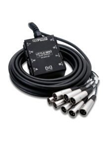 hosa proconex little bro' sub snakes xlr x 8 - (25 feet) (black) (8 channel)