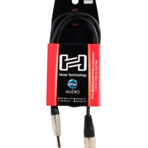 Hosa HSX-005 REAN 1/4" TRS to XLR3M Pro Balanced Interconnect Cable, 5 Feet