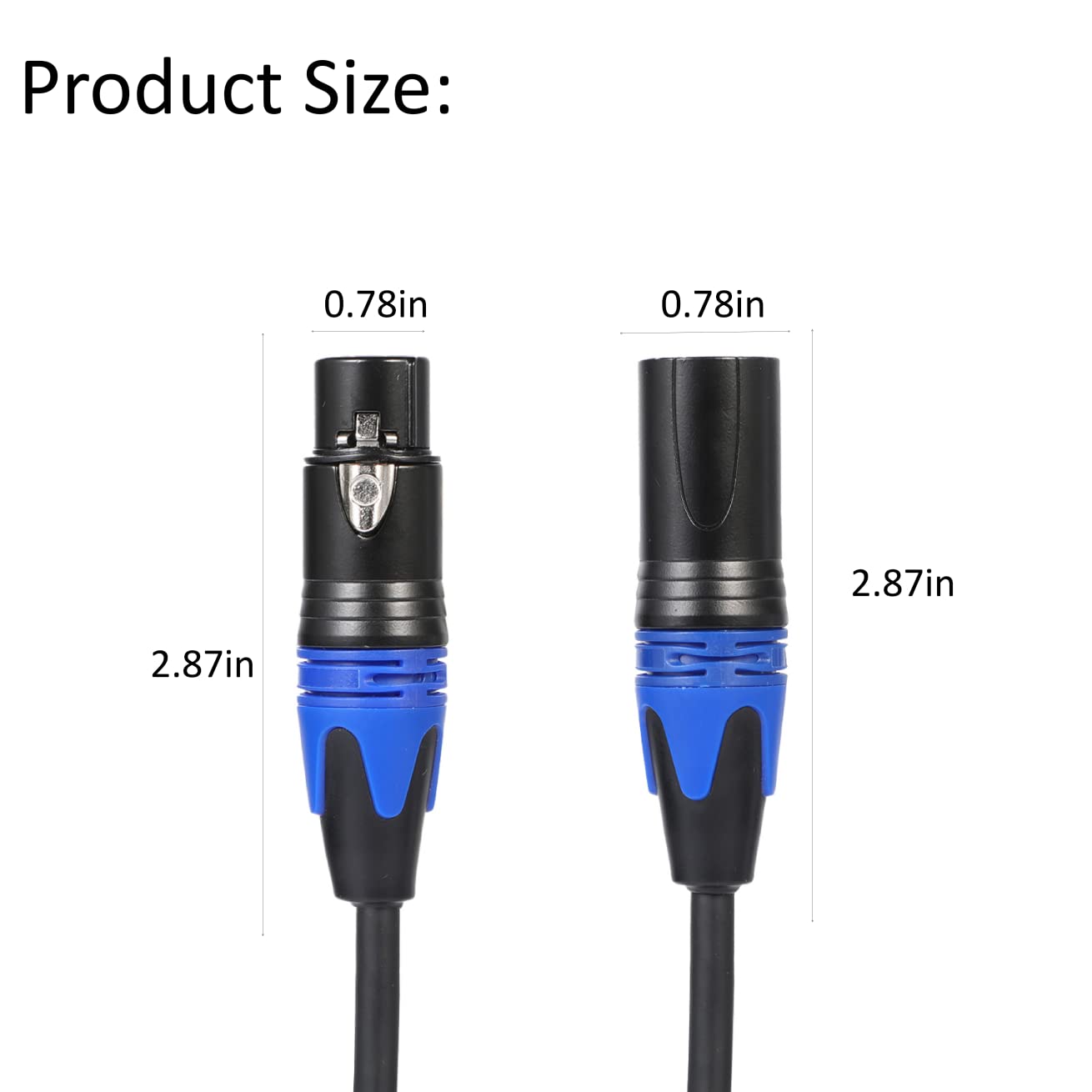 (5FT / 1 PACK) 1 Male to 2 Female XLR Y Splitter Micrphone Cable5ft, 3pin XLR male to Dual XLR Female Y-Splitter Balanced Mic Audio Cables for Stereo Mic to L & R Audio Track