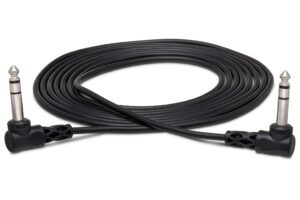 hosa css-105rr right angled 1/4" trs balanced interconnect cable, 5 feet