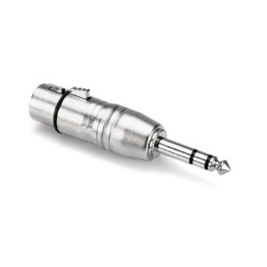 hosa gxp-143 xlr3f to 1/4 in trs adaptor, designed to adapt an xlr3m to a balanced phone input