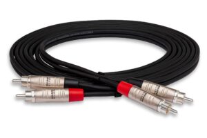 hosa hrr-003x2 dual rean rca to dual rean rca pro stereo interconnect cable, 3 feet