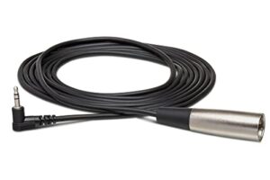 hosa xvm-105m right angle 3.5 mm trs to xlr3m microphone cable, 5 feet