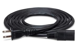 hosa pwc-178 iec c9 to nema 1-15p power cord, 8 feet