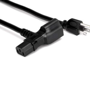 hosa pwd-401 piggyback iec c13 to nema 5-15p power cord, 1 foot