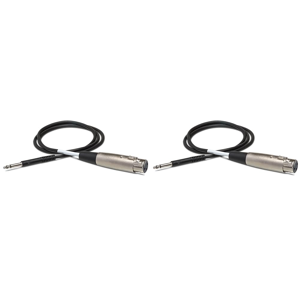 Hosa TTX-103F Balanced Interconnect, XLR3F to TT TRS, 3 ft (Pack of 2)