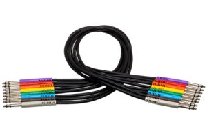 hosa tts-845 balanced patch cables, tt trs to same, 1.5 ft