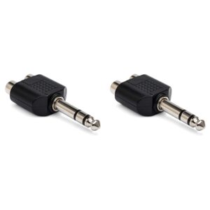 hosa gpr-484 dual rca to 1/4" trs adaptor (pack of 2)