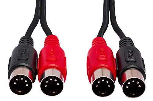 Hosa MID-203 Dual 5-Pin DIN to Dual 5-Pin DIN Dual MIDI Cable, 3 Meters