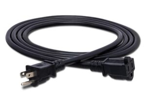 hosa pwx-408 nema 5-15r to nema 5-15p power extension cord, 8 feet