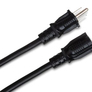 Hosa PWX-408 NEMA 5-15R to NEMA 5-15P Power Extension Cord, 8 Feet