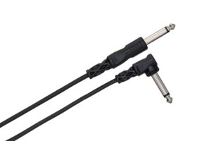 hosa cpp-103r 1/4 in ts to right-angle 1/4 in ts unbalanced interconnect, 3 feet