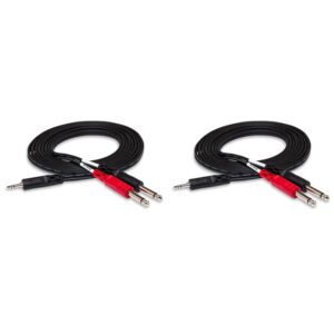 hosa 3.5mm trs to 1/4" ts stereo breakout cables, black